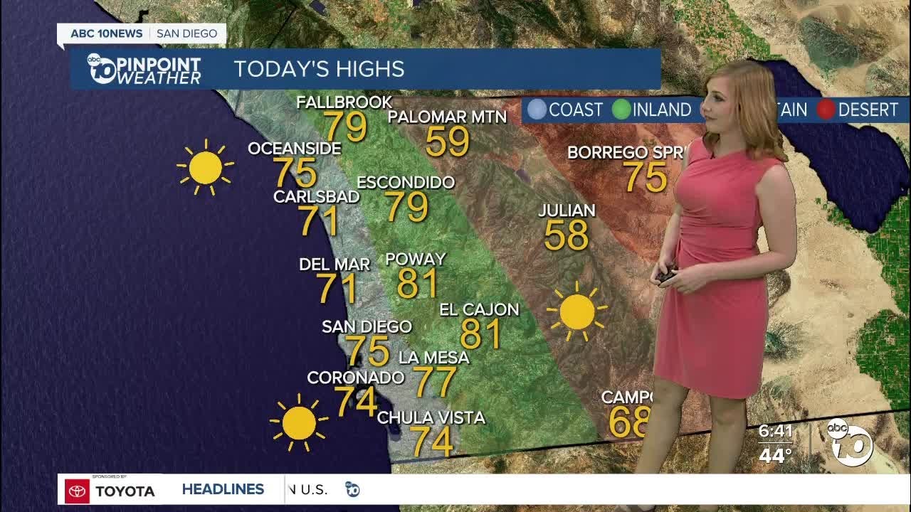 ABC 10News Pinpoint Weather with Meteorologist Leah Pezzetti - YouTube