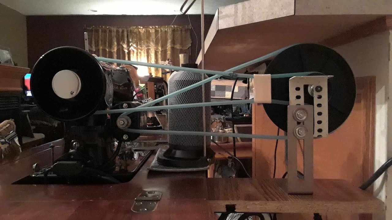 Single Bracket Step Down Pulley (Speed Reducer) on Vintage Singer 15 ...
