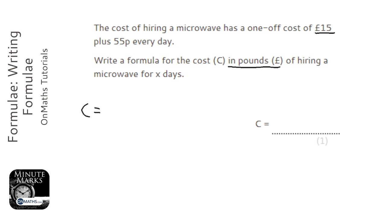Formulae: Writing Formulae (Grade 4) - OnMaths GCSE Maths Revision ...