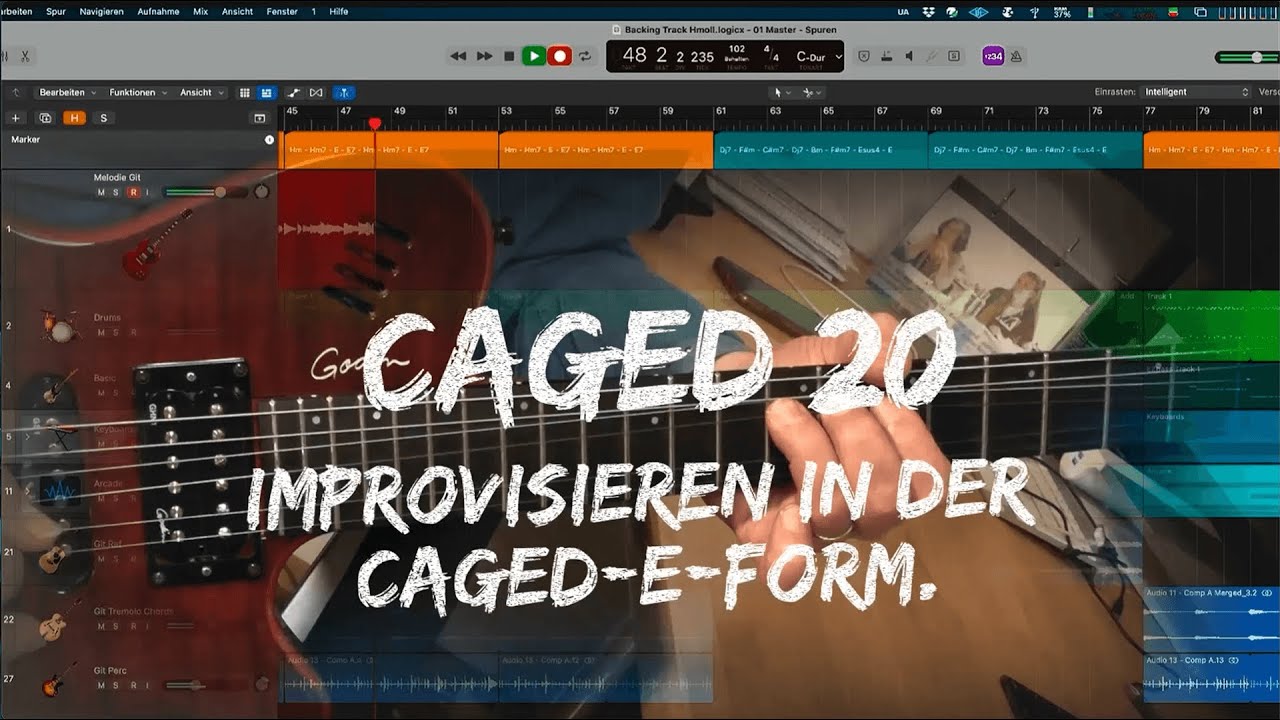 CAGED 20 - Improvisieren in der CAGED-E-Position - YouTube
