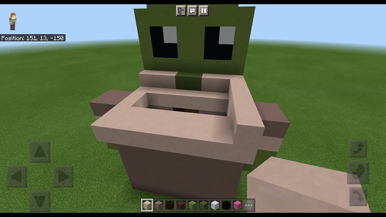 Building Baby Yoda in Minecraft - YouTube