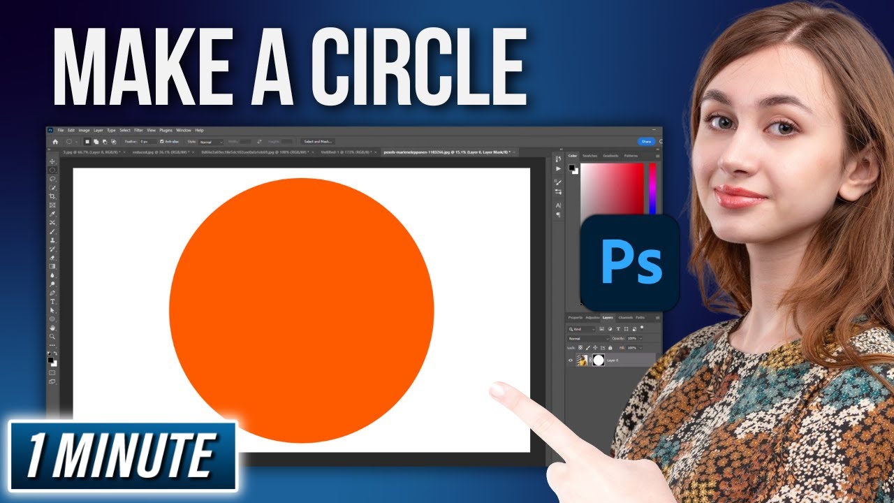 How to Make A Circle in Photoshop 2026 | Perfect Circle Shape - YouTube