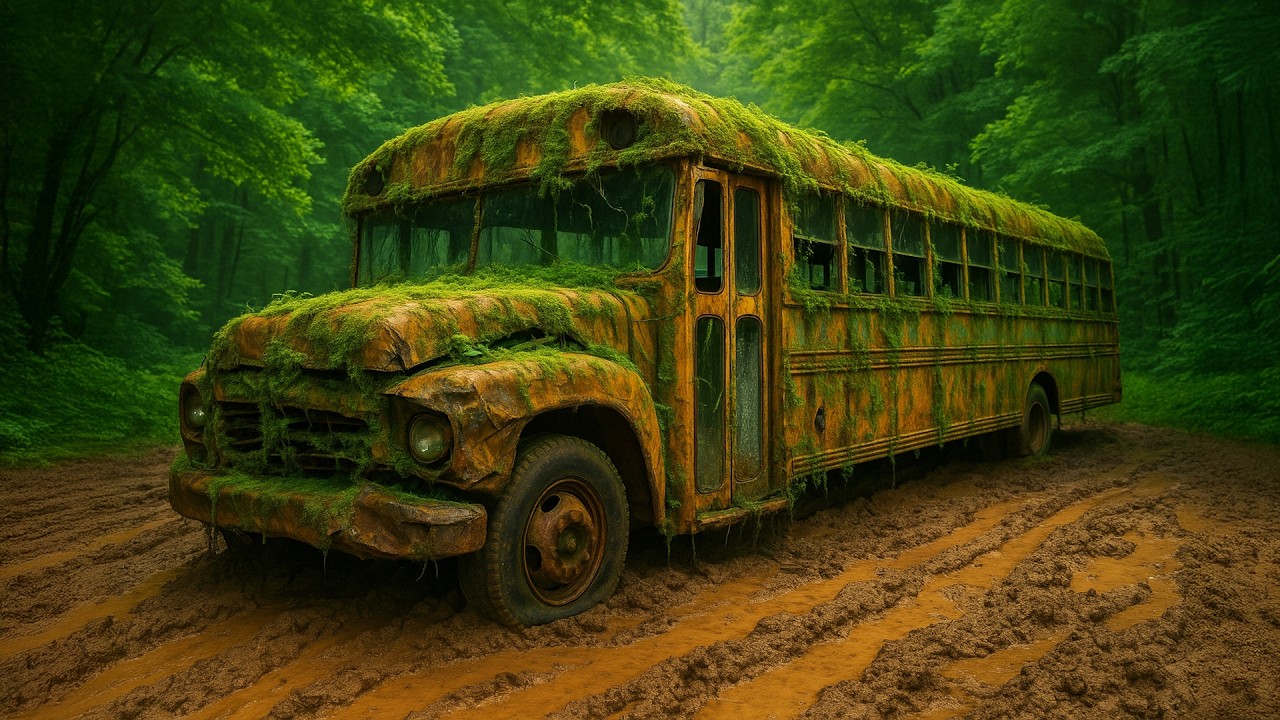FULLY Restoration Abandoned SCHOOL BUS | Restoring SCHOOL BUS FORGOTTEN ...