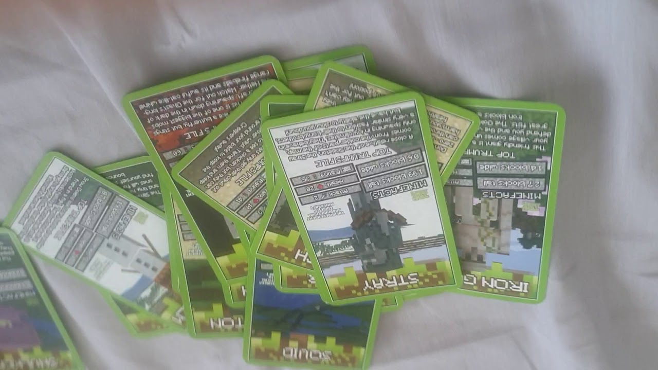 All Of My Minecraft Trading Cards - YouTube
