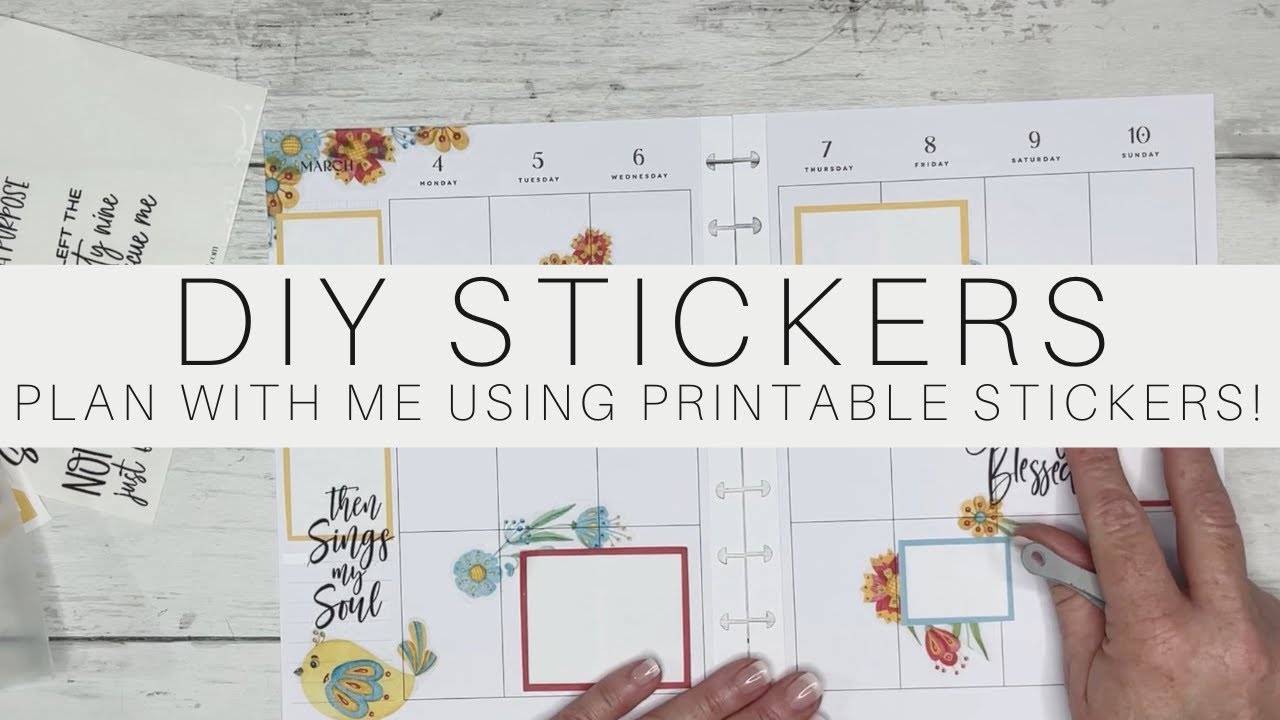 DIY Printable Stickers Tutorial and Plan With Me! | Vertical Happy ...