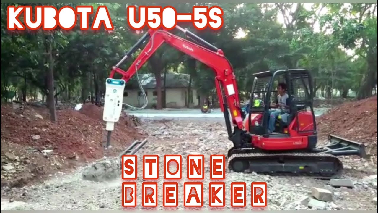 Kubota mini excavator U50-5S working review's - YouTube