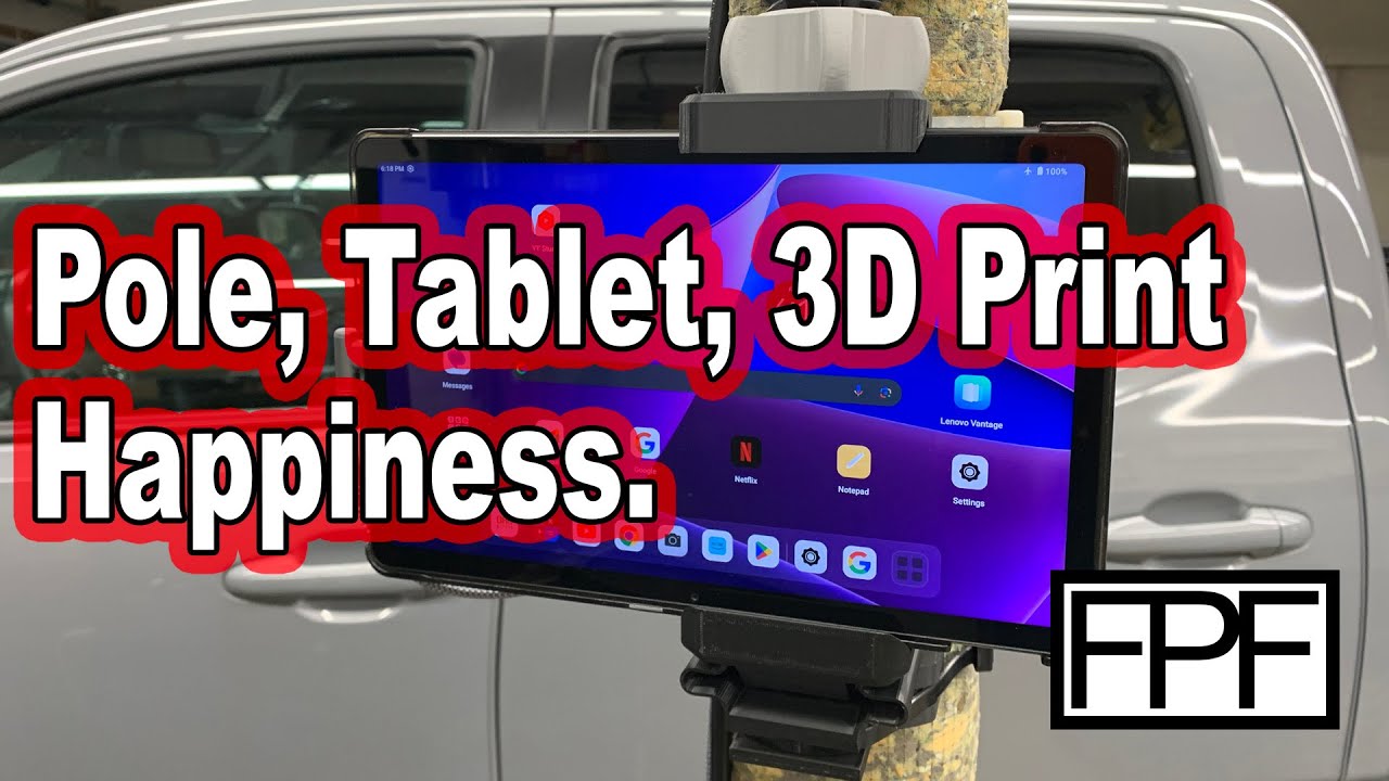 3D Printed Pole Mount for Tablet - TouchDRO - YouTube