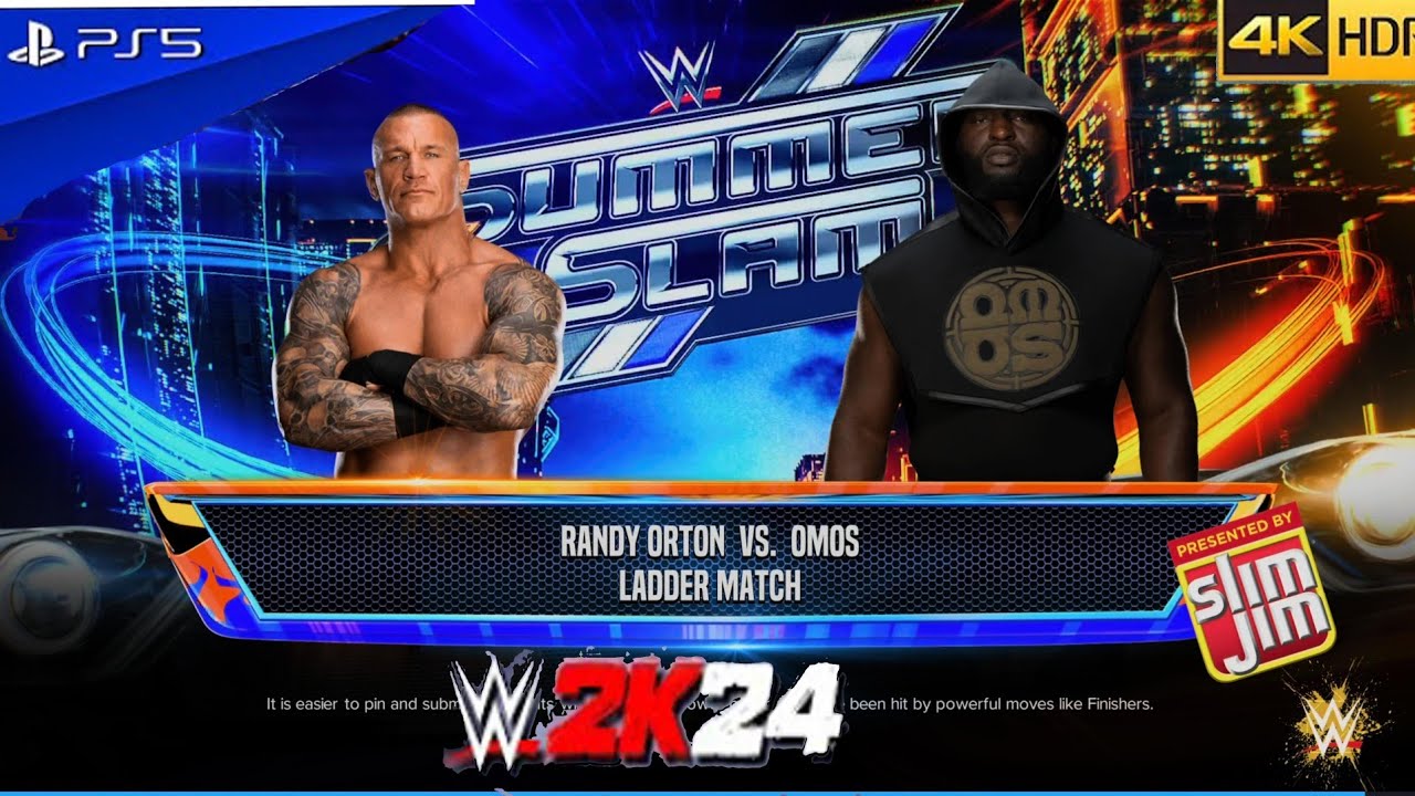 WWE 2K24- Randy Orton vs OMOS | LADDER MATCH| WWE 2K24 GAMEPLAY "PS5 ...