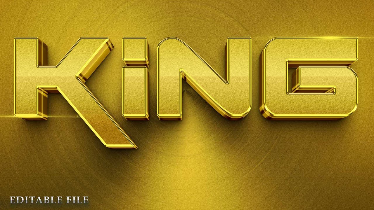 KING TEXT PSD- FULL EDITABLE FILE DOWNLOAD - PHOTOSHOP TUTORIALS - YouTube