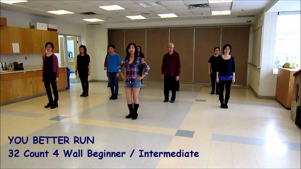You Better Run - Line Dance (Dance & Teach) - YouTube