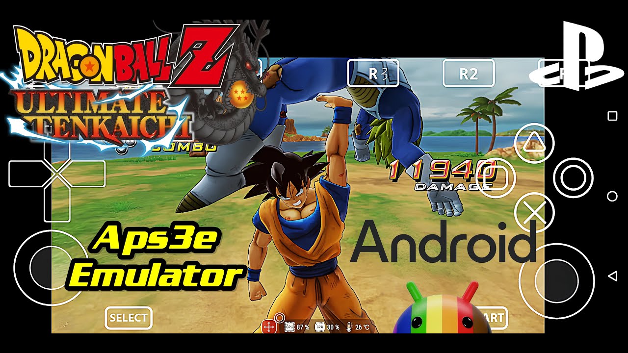 Dragon ball Ultimate Tenkaichi Aps3e Emulator Android - YouTube