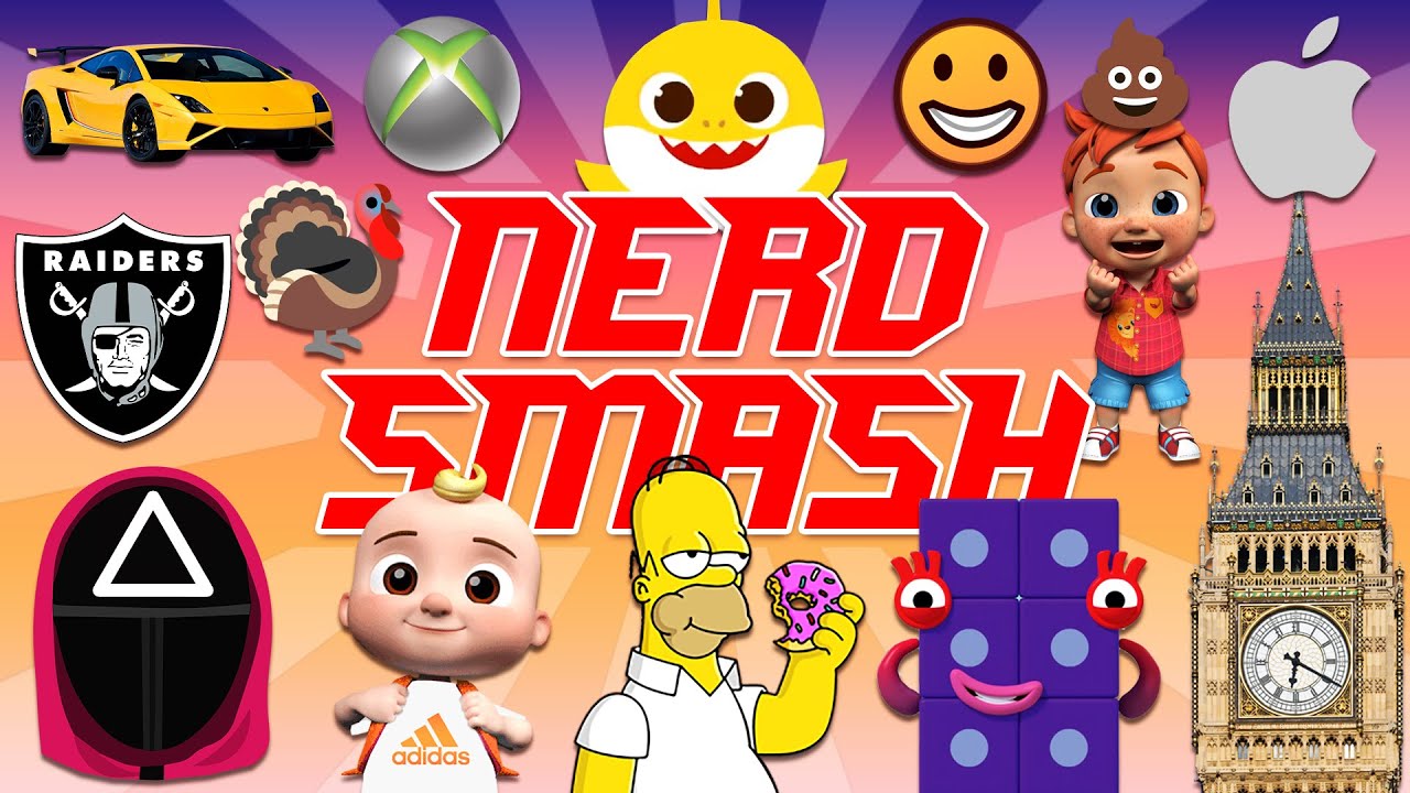 Lamborghini, Cocomelon, Squid Game, Baby Shark NERD SMASH AND MORE!! | The Kool Nerd Edits - YouTube