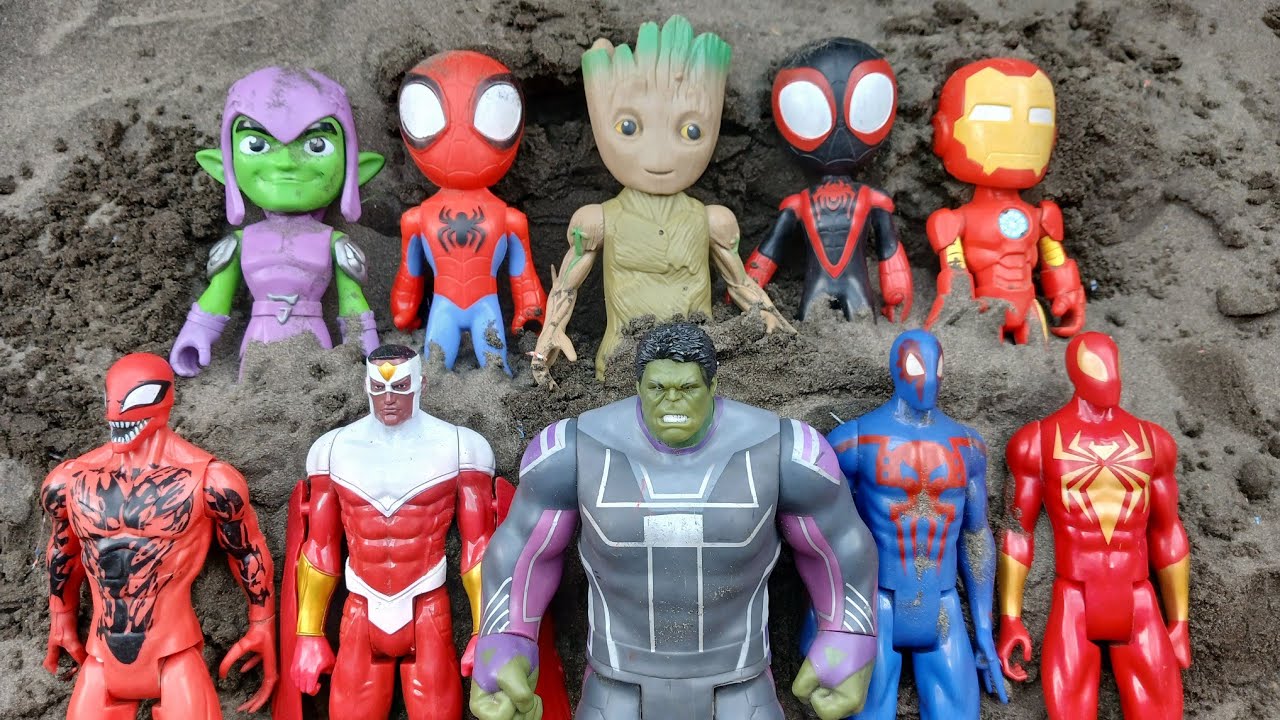 AVENGERS ACTION FIGURE RESTORATION, SPIDER-MAN MILES, HULK, CAPTAIN ...