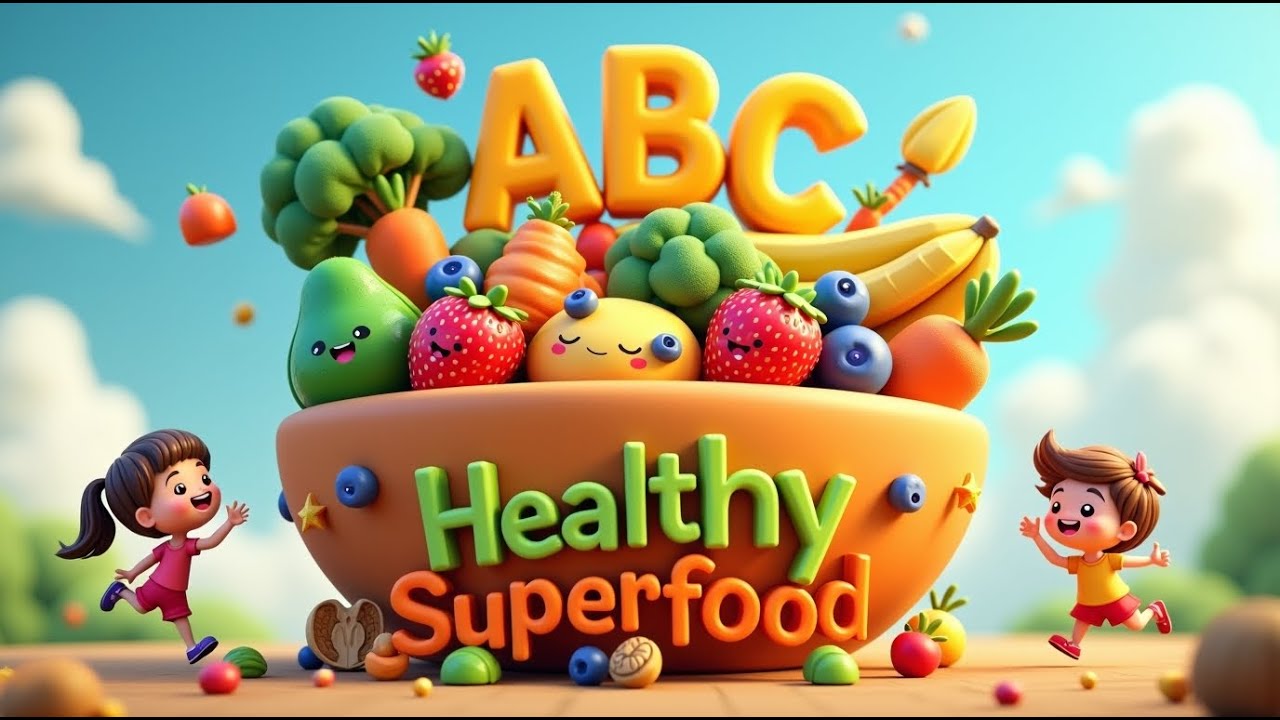 Healthy Super Food Song | Alphabet with Fruits & Veggies | A to Z ...