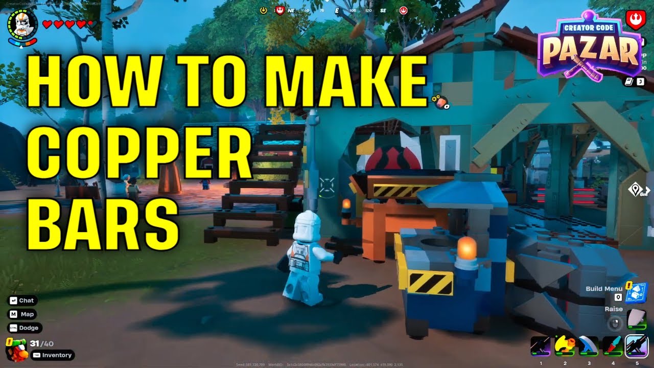 How to Make Copper Bars in Lego Fortnite Odyssey Quick Guide - YouTube