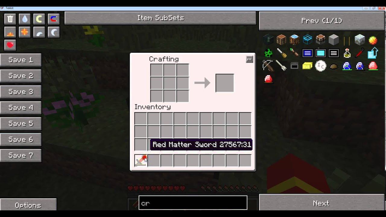 how to make a red matter sword on tekkit - YouTube