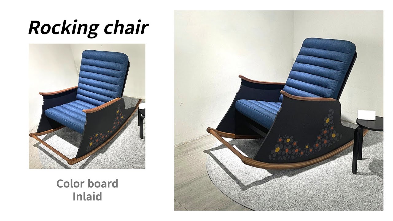 한트베르커 - 락킹체어 제작과정 [Making rocking chair with color board] - YouTube