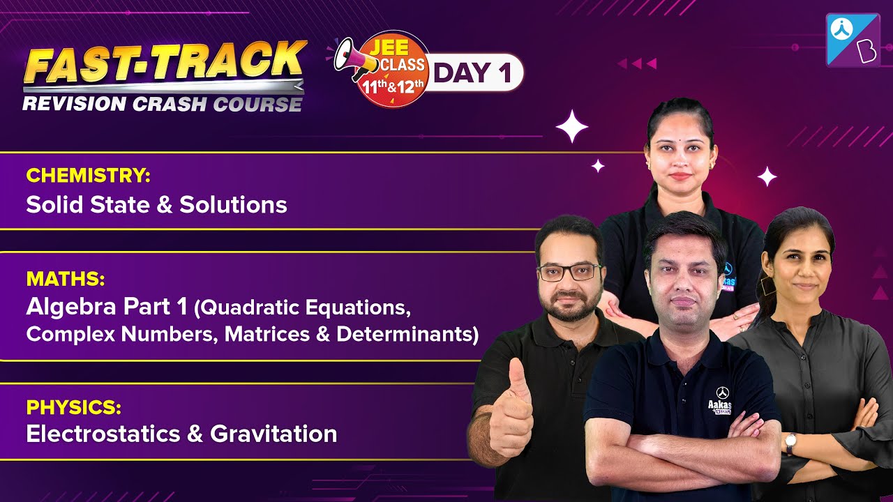 JEE Mains 2023: FREE Fast Track Crash Course Day 1/7 | AIM 150+ in JEE ...