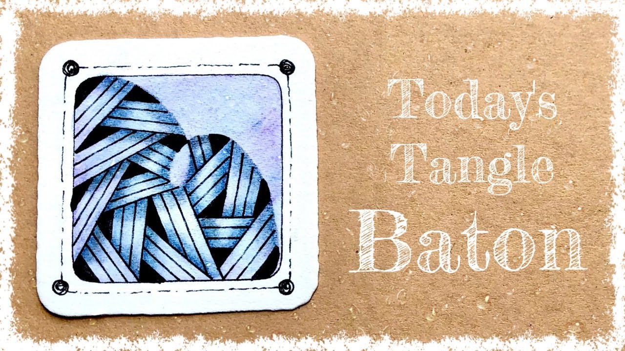 Zentangle for beginners / How to Draw Baton 學習禪繞簡易圖樣 - YouTube