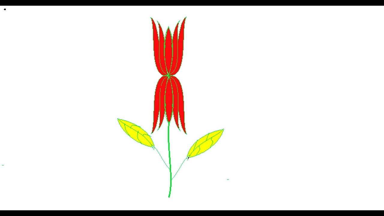 Lotus Flower Creative Art in Ms-Paint Part 1\2 - YouTube