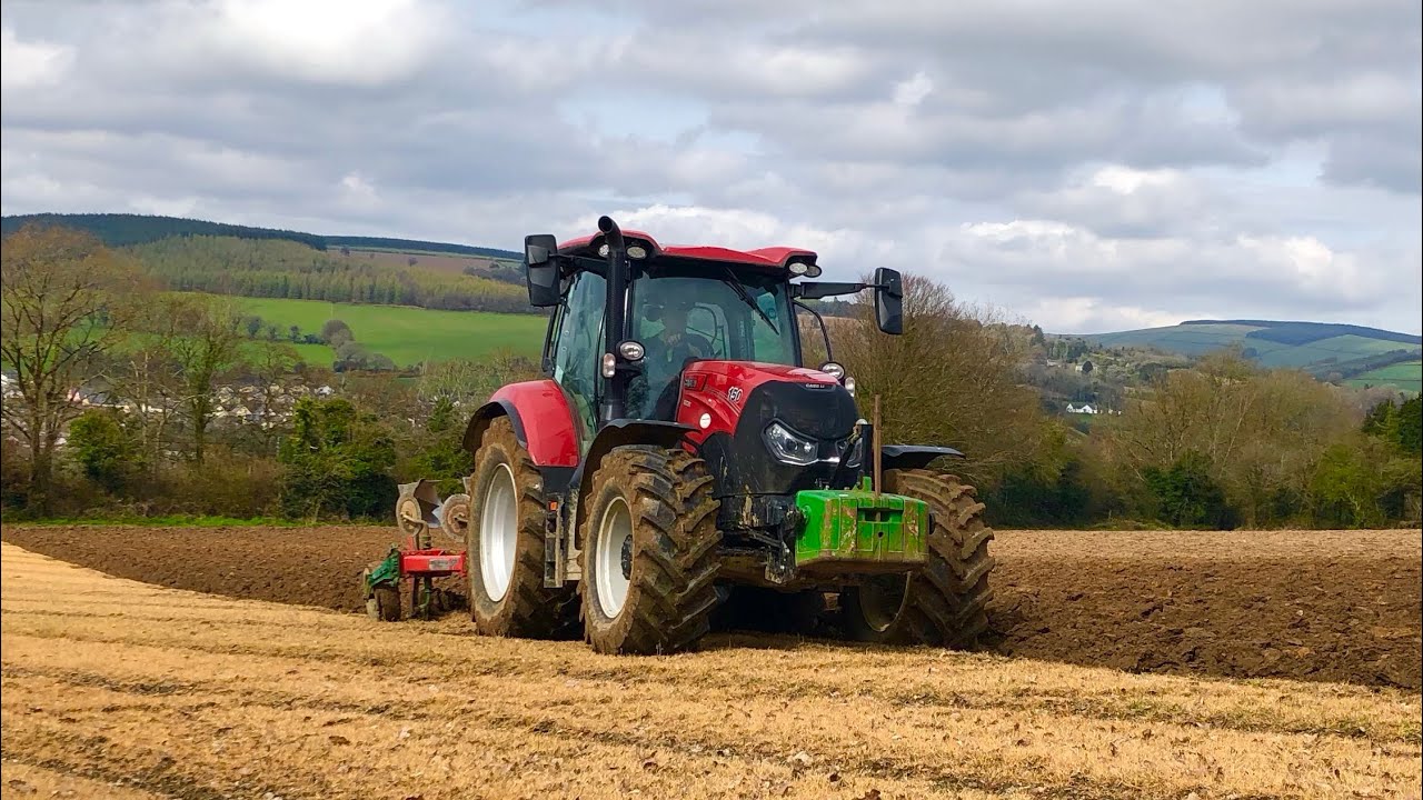 CASE MAXXUM 150 PLOUGHING WITH A 4 FURROW KVERNELAND PLOUGH!!!! WICKLOW ...