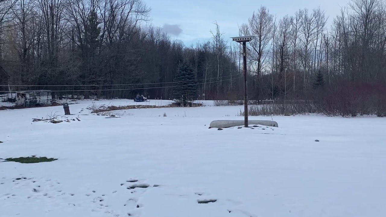 Hoopie's 1973 Evinrude Snowmobile test drive. - YouTube