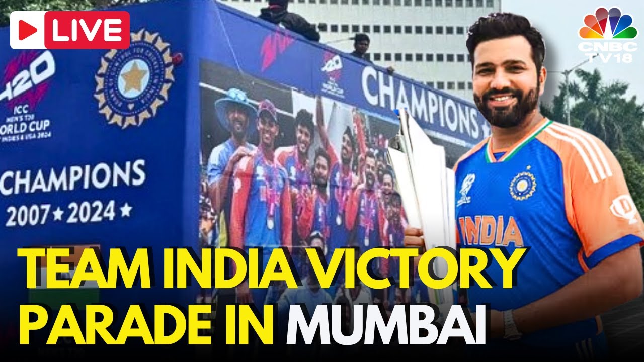 LIVE: Indian Cricket Team Victory Parade In Mumbai | Team India Returns ...