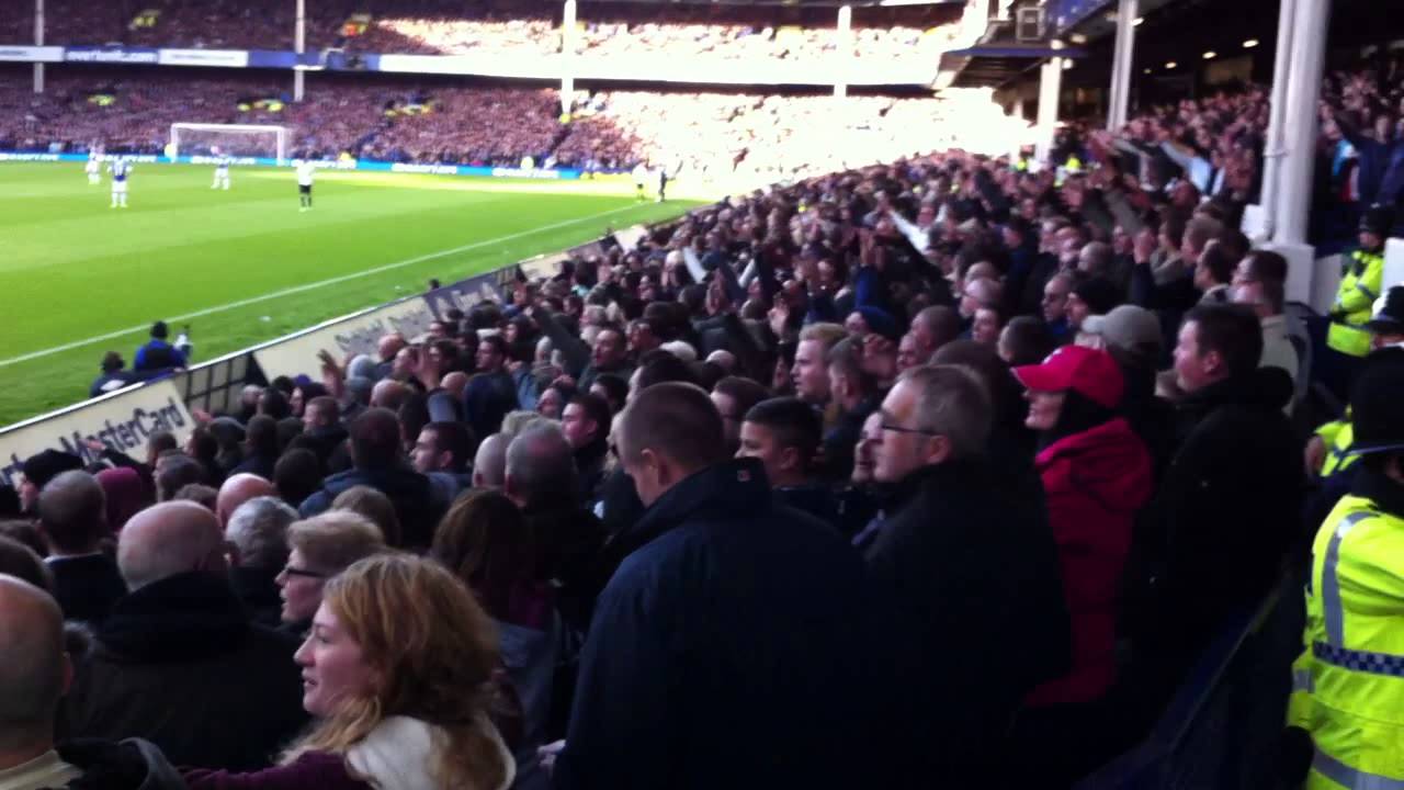 We are Tottenham, Super Tottenham - Tottenham fans at Everton away ...
