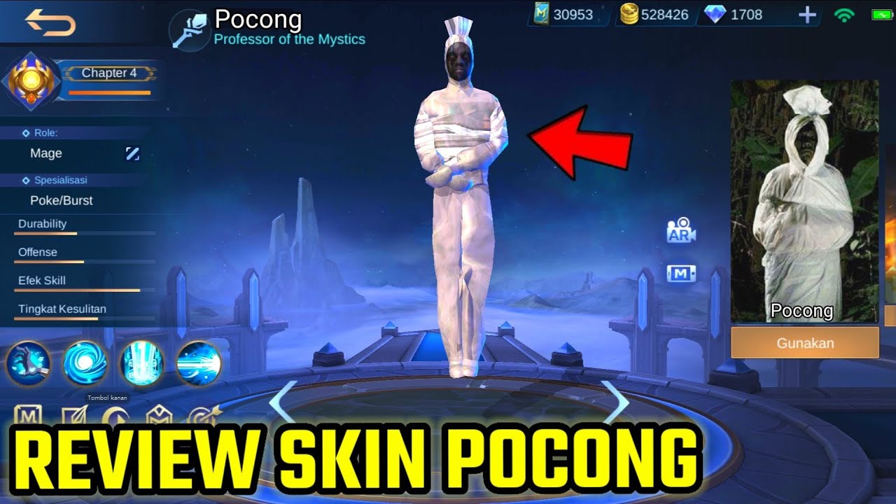 NYOBAIN SKIN POCONG YANG VIRAL ! TERNYATA MOBILE LEGENDS ADA HANTU NYA ...