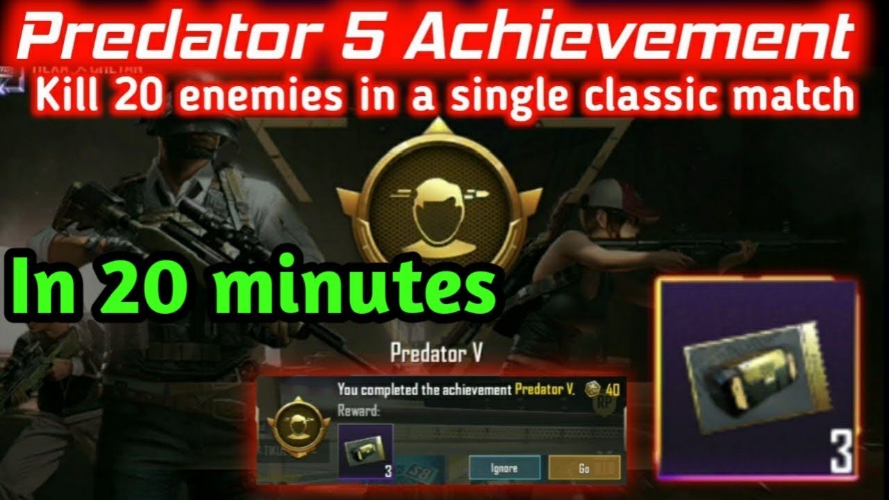 How to complete predator v achievement in pubg easily | predator v ...