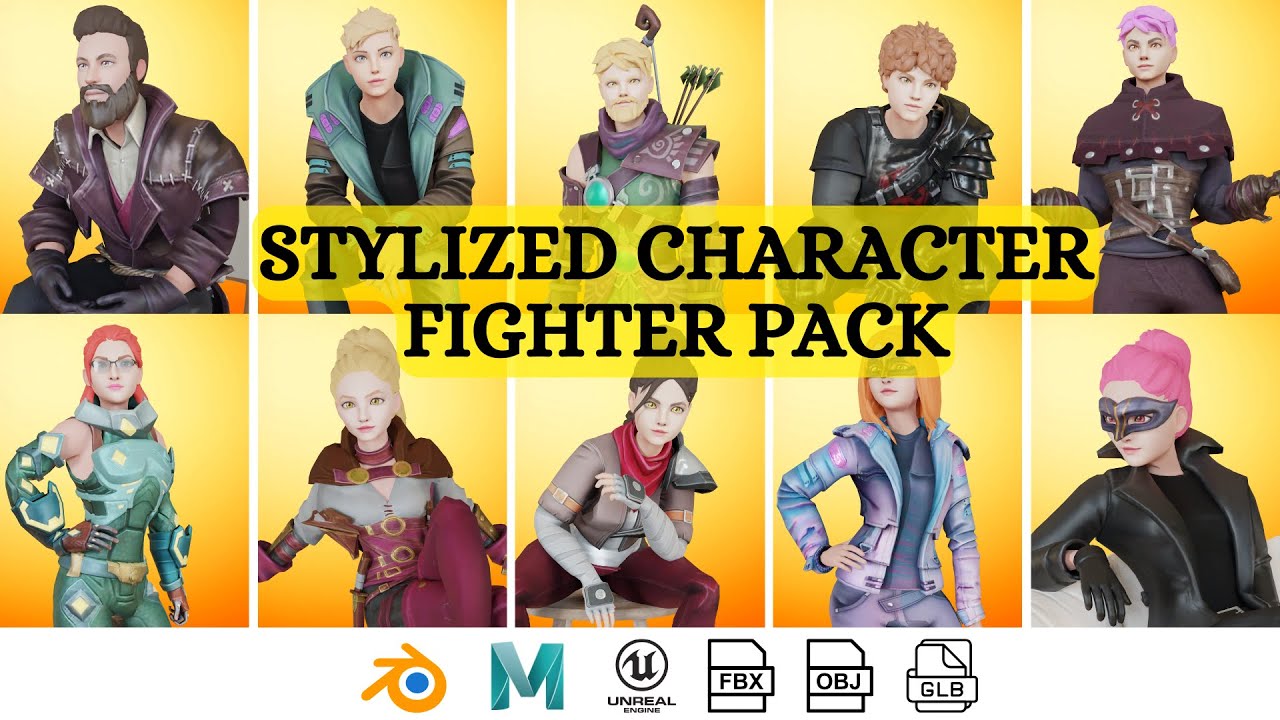 Low Poly High Quality 3D Stylized Character Assets on CGTrader. Best ...