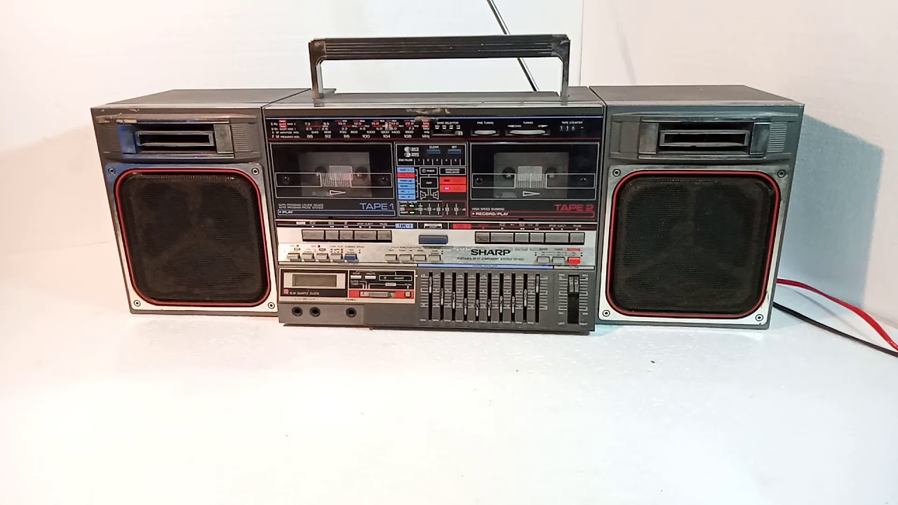 Boombox Sharp GF 800 - YouTube