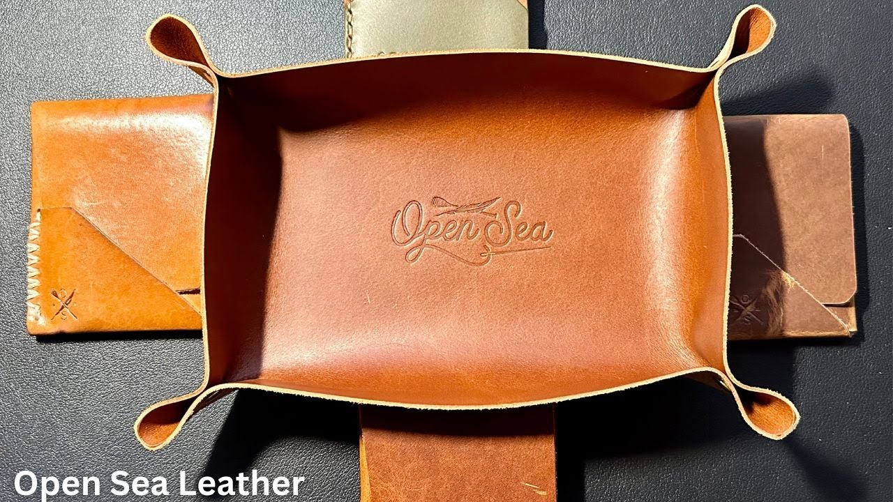 Open Sea Leather wallet and EDC tray Review - YouTube