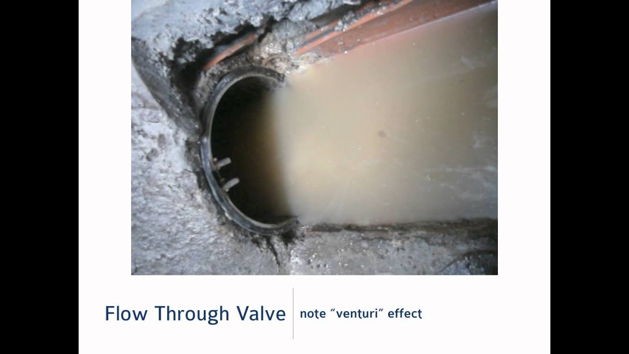 Raw Sewage Through 225mm Tideflex CheckMate Valve - YouTube