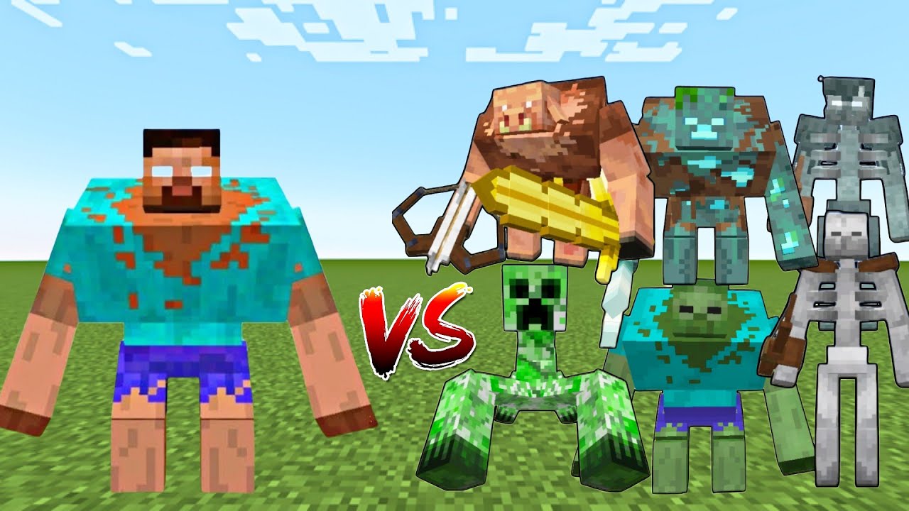 MUTANT HEROBRINE vs ALL MUTANT MOBS😱 - INSANE BATTLE - YouTube