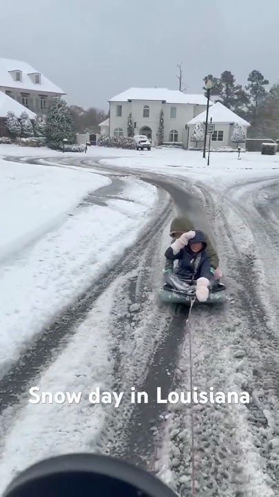 Best Way To Sled in Snow - Snow Day in Louisiana #snowday #fyp # ...