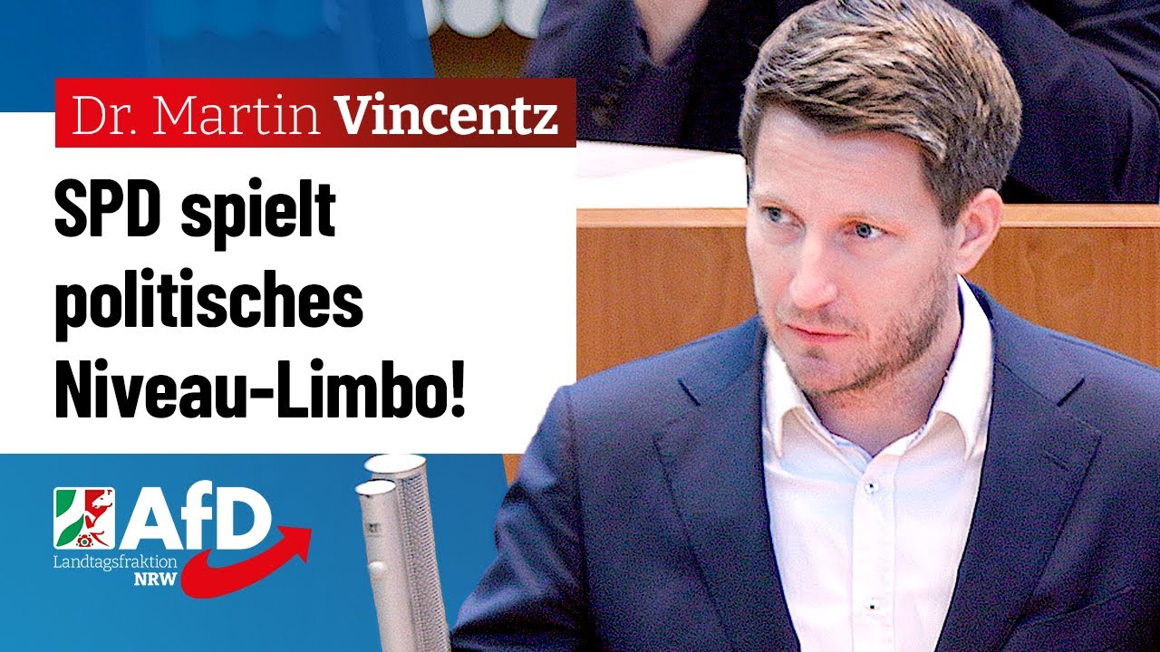 SPD spielt politisches Niveau-Limbo! – Dr. Martin Vincentz (AfD) - YouTube