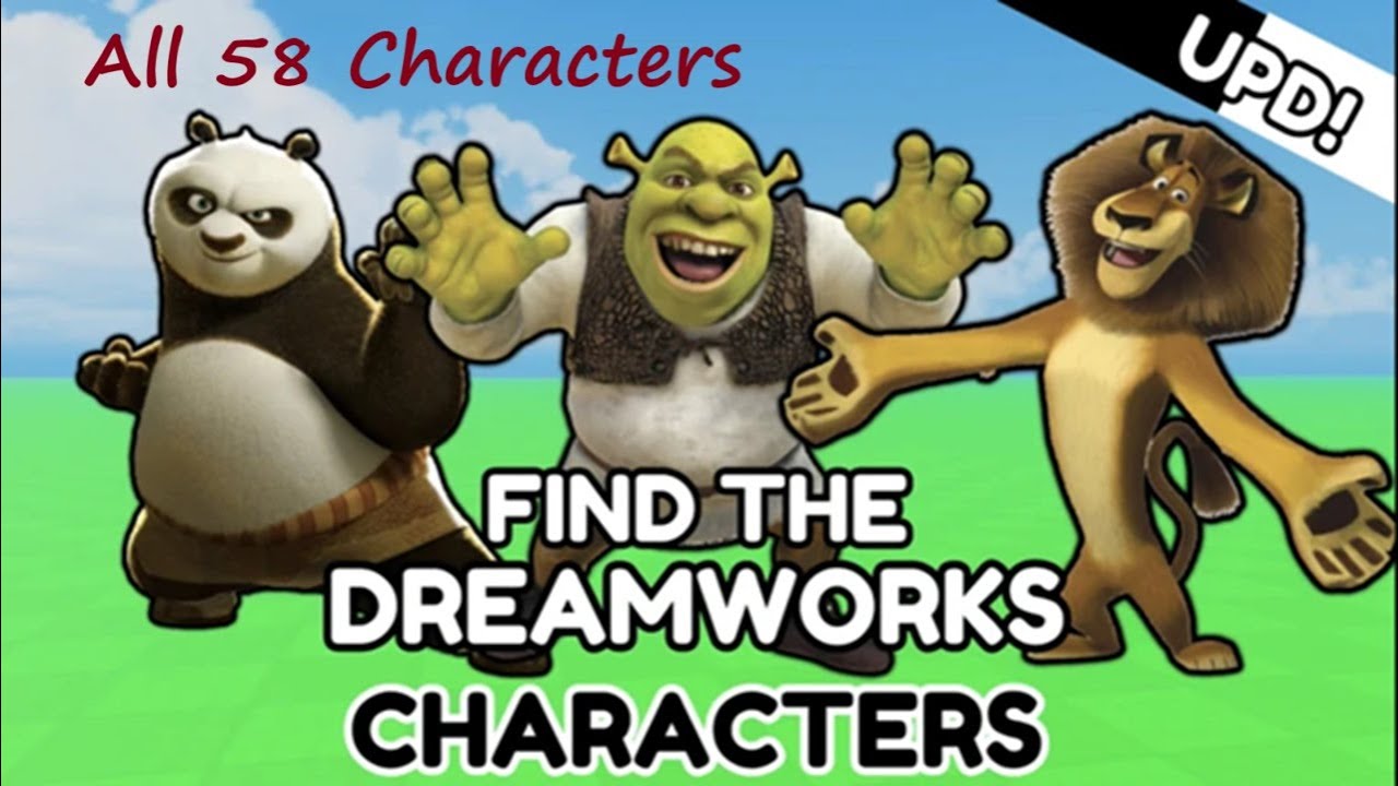 Find the DreamWorks Characters Walkthrough - All 58 Characters (Roblox ...