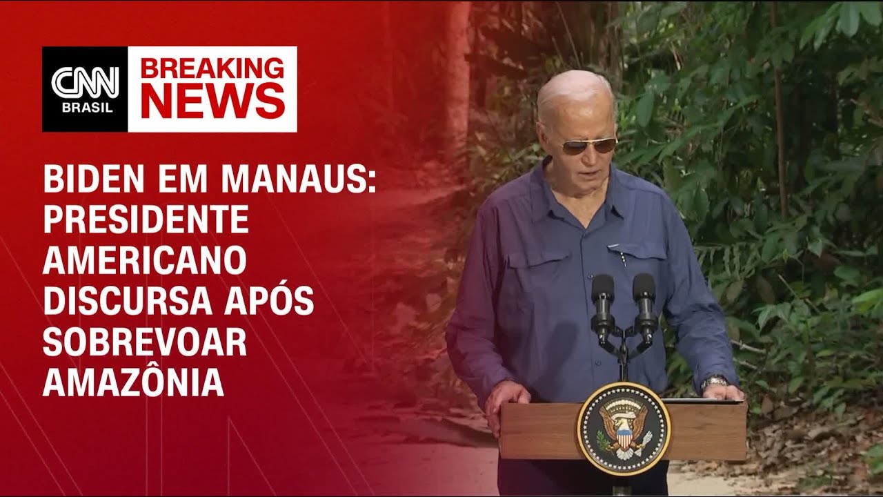 Biden em Manaus: presidente americano discursa após sobrevoar Amazônia ...