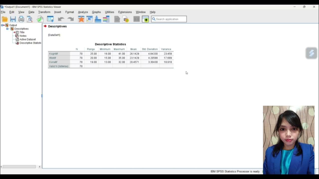 Tutorial Aplikasi SPSS, Mencari Nilai Deskriptif Statistik dan Nilai Z-Score - YouTube