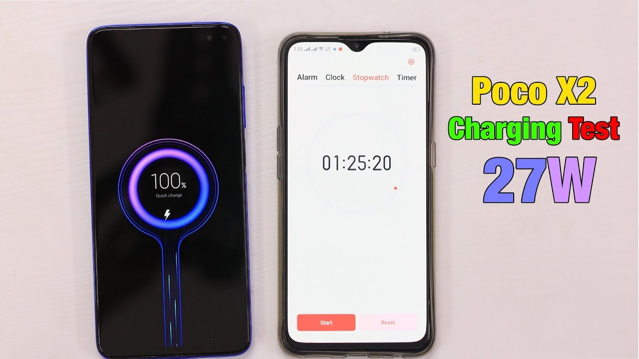 Poco X2 Charging Test (27W Fast Charger) - YouTube
