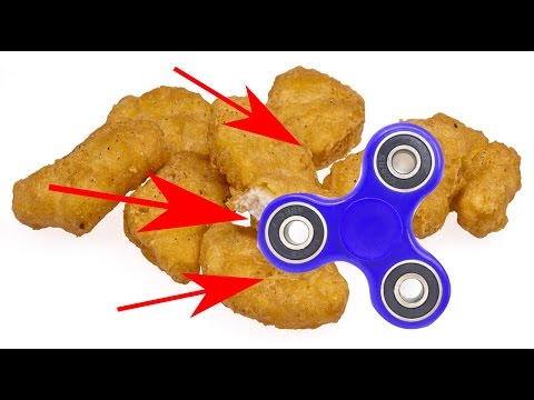 CHICKEN NUGGET FIDGET SPINNER - Will It Fidget Spin? - YouTube