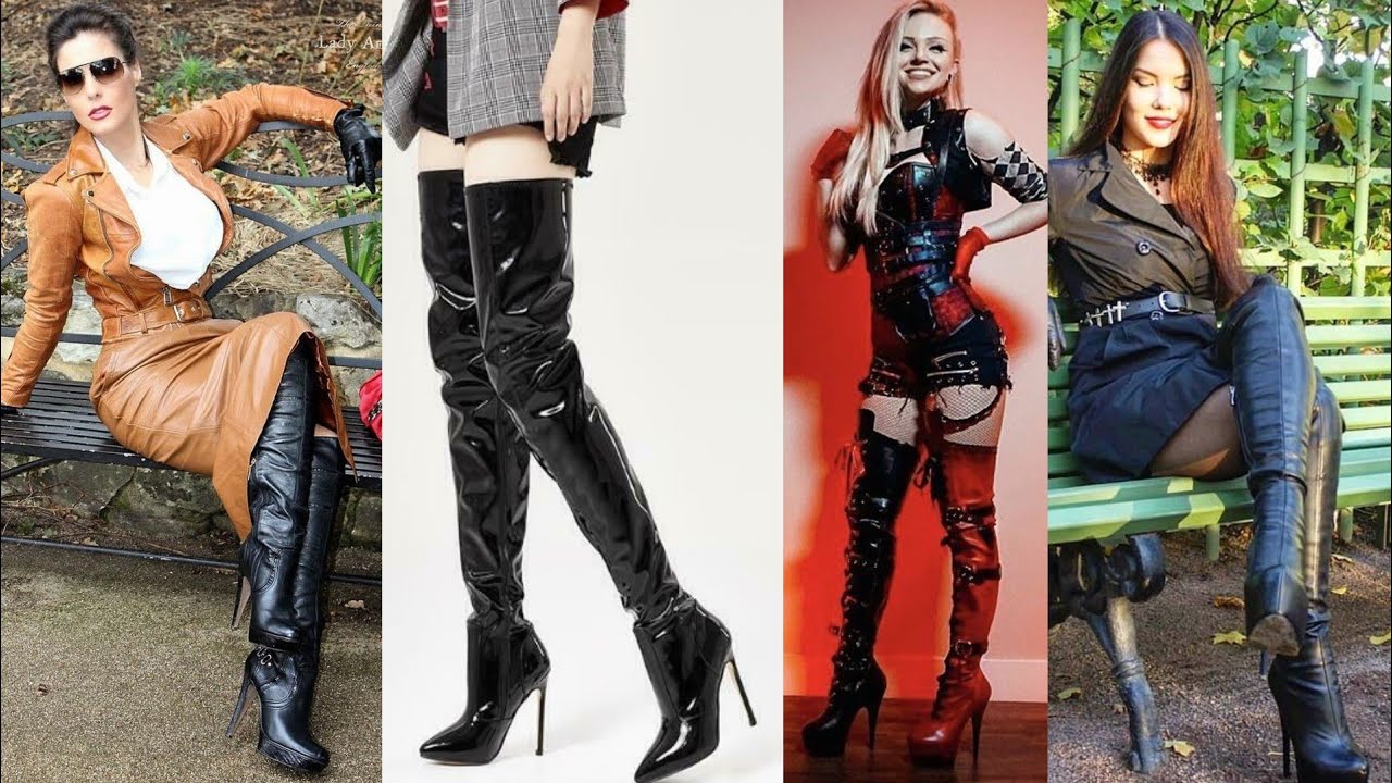 Fantastic collection of leather high heel thigh high boots designs ...