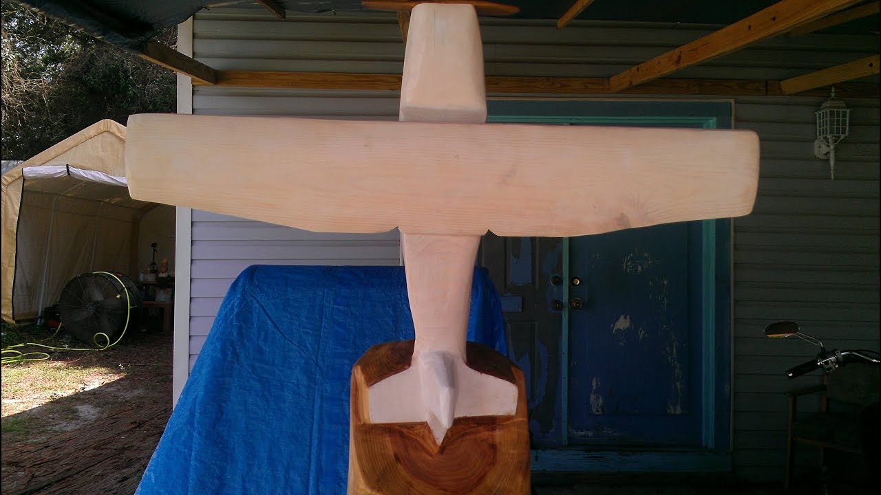 Airplane Tiki Don Holifield Florida wood Carving - YouTube