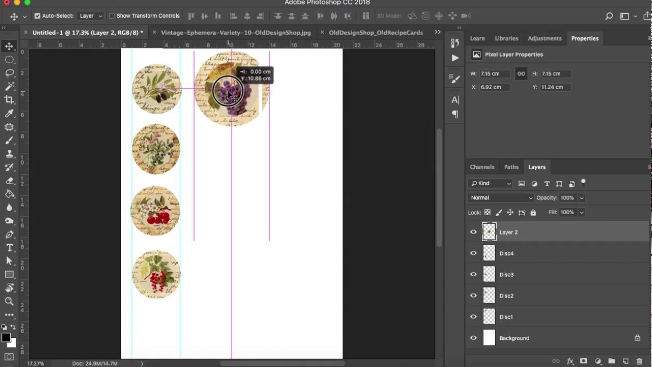 Photoshop :Create Layered Disc Embellishments - YouTube