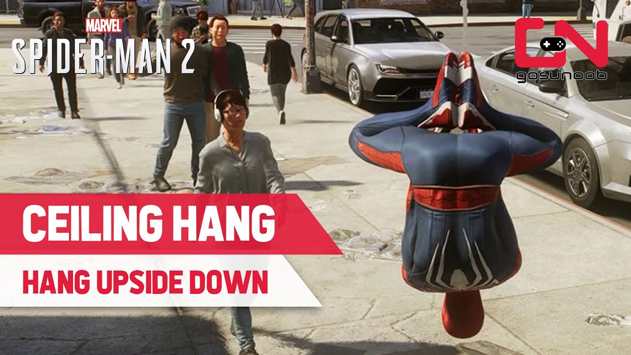 How to Hang Upside Down in Spider Man 2 - Ceiling Takedowns - YouTube