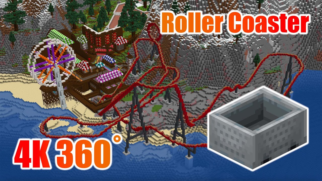 Minecraft Roller Coaster [4K 360˚ Video!] - YouTube