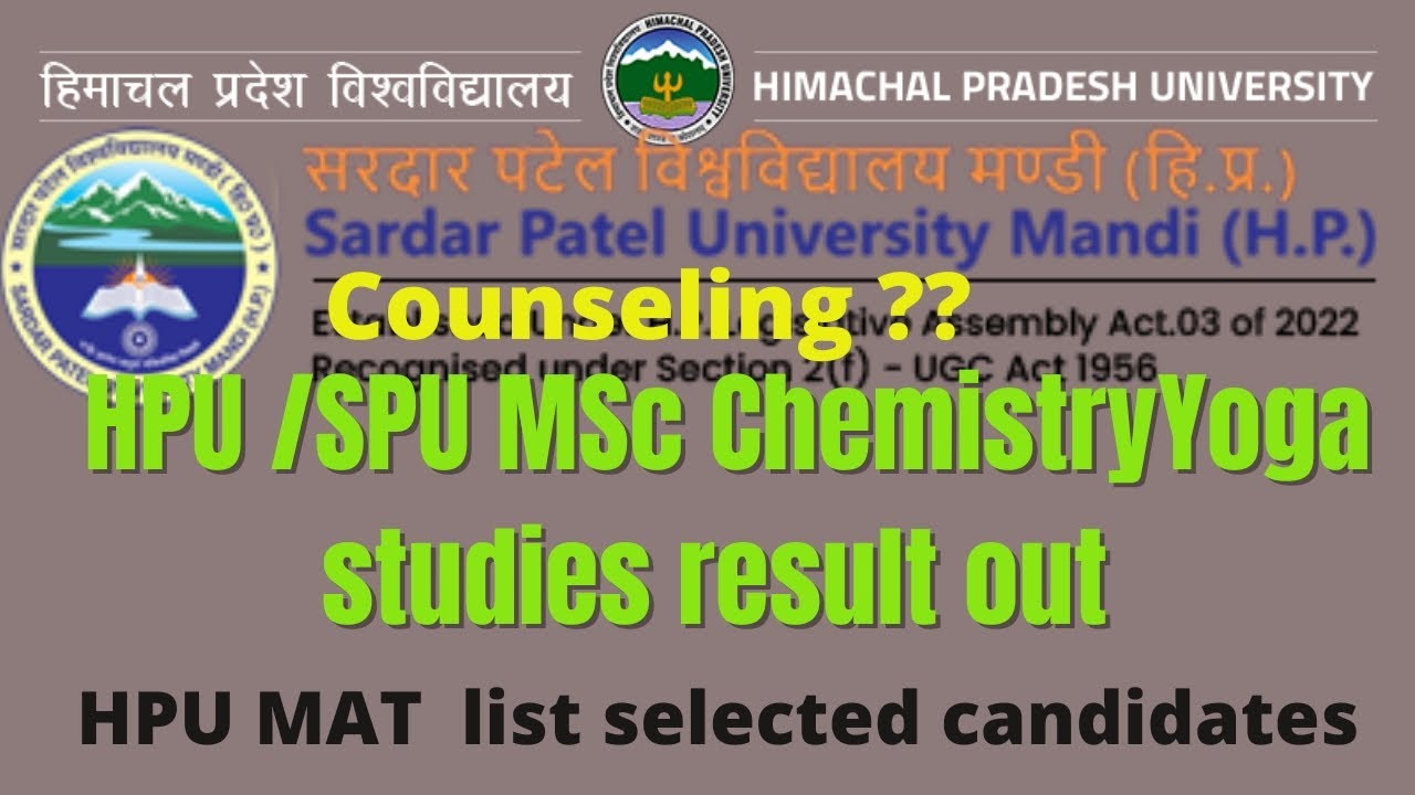 HPU /SPU Msc chemistry IMA yoga studies/Painting result out I ...