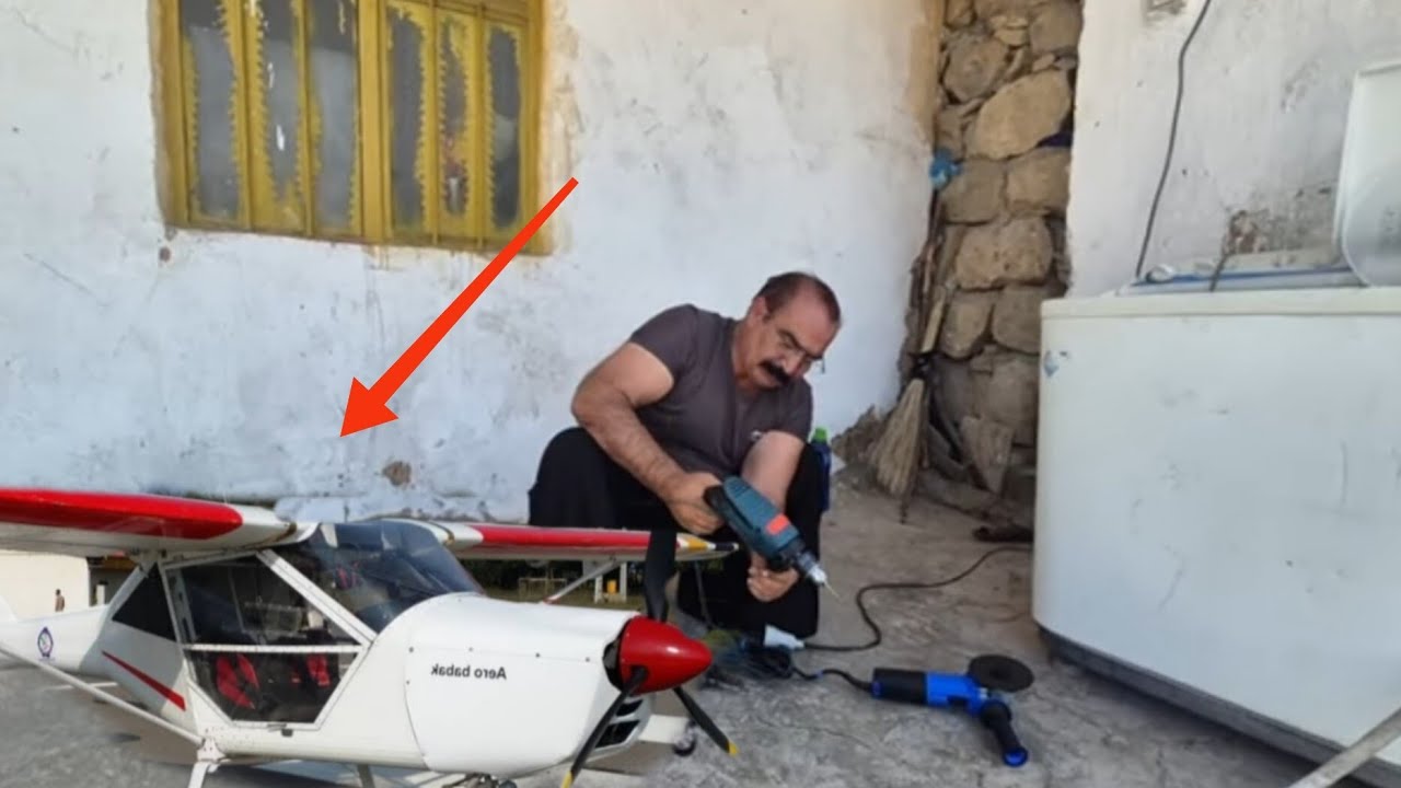 Azizullah's big project: building an airplane at home! ️ - YouTube