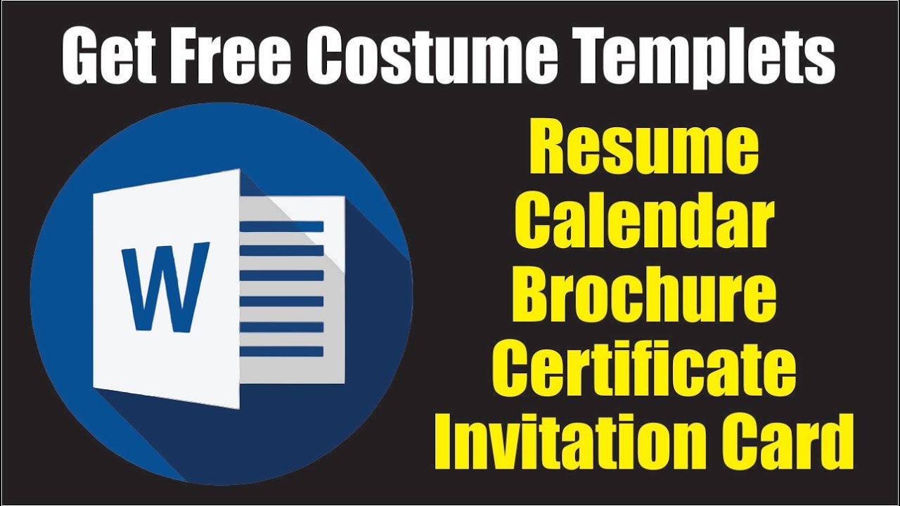 Get Free Microsoft Word Costume Templets | word template design ...